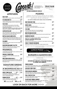 Our Menu - Capeesh Craft Kitchen & Cellar